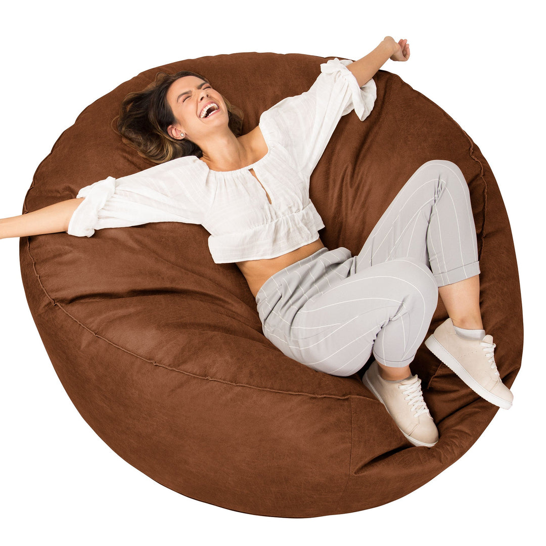 swatches-Mega Mammoth Bean Bag Couch - Distressed Leather – The Lounge Pug